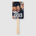 Congrats Grad Modern Simple Preppy Photo Hand Fan | Zazzle