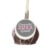 Congrats! Grad Pink and White Graduation Cake Pops | Zazzle