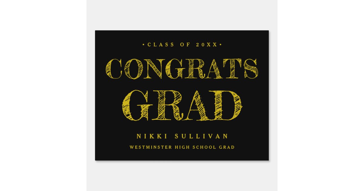 Congrats grad yard sign | Zazzle