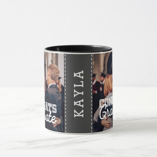Congrats Graduate Modern Simple Custom Photo Mug | Zazzle