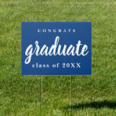 Congrats Graduate School Colors Yard Sign | Zazzle