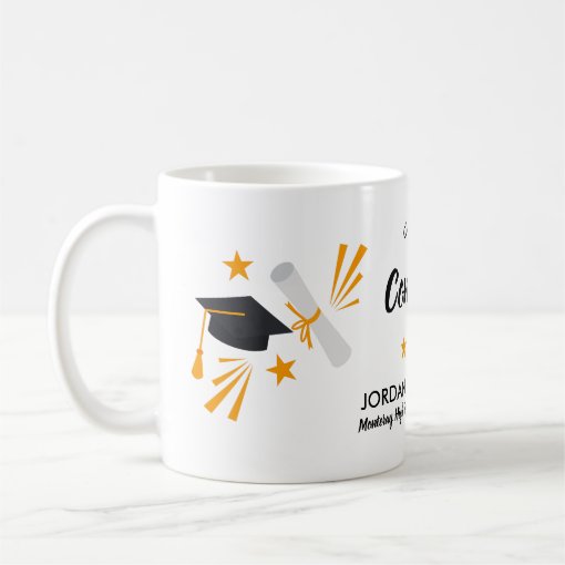 Congrats Graduation Grad Cap Grad Name Class 20XX Coffee Mug | Zazzle