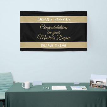 Congrats! Master's degree banner | Zazzle