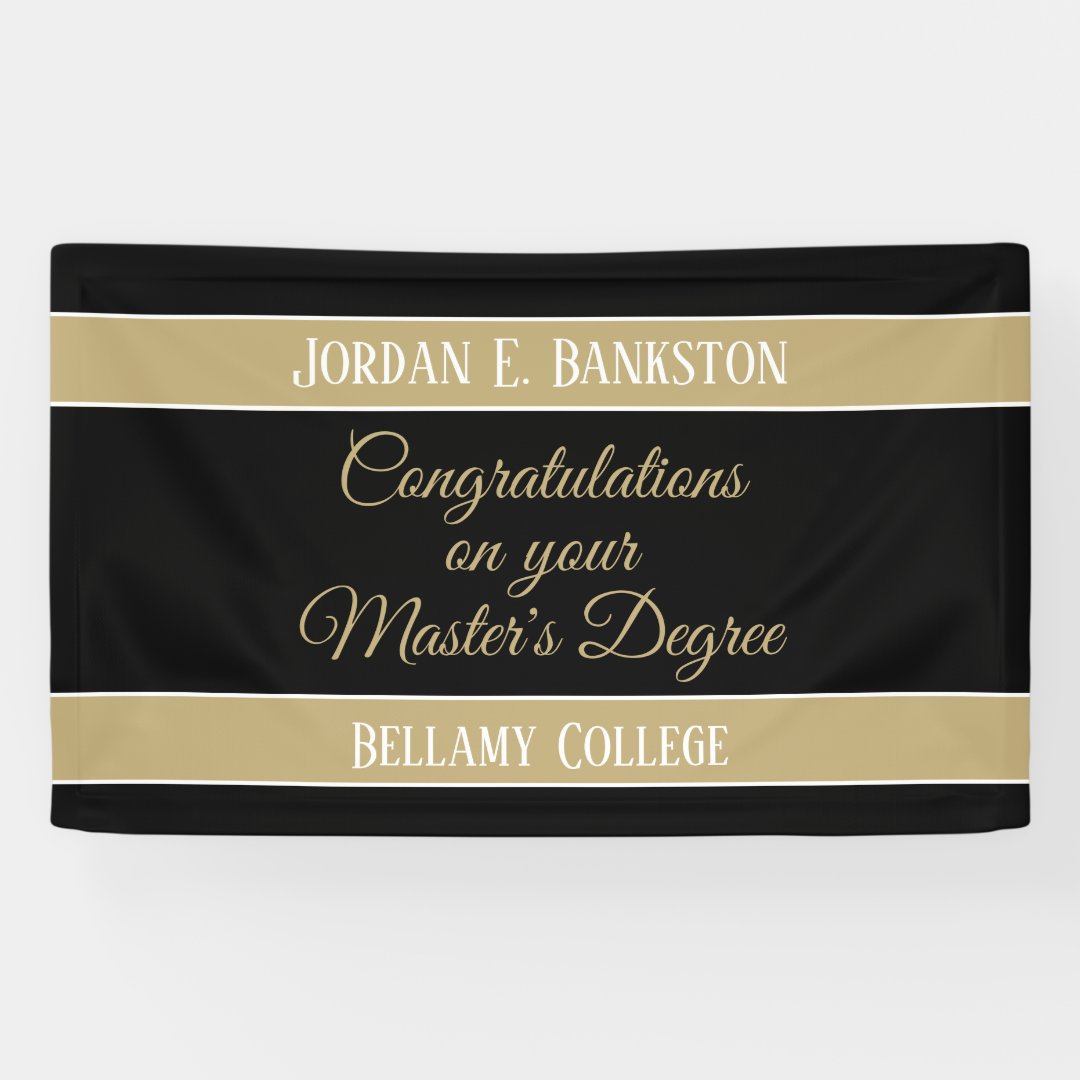 Congrats! Master's degree banner | Zazzle