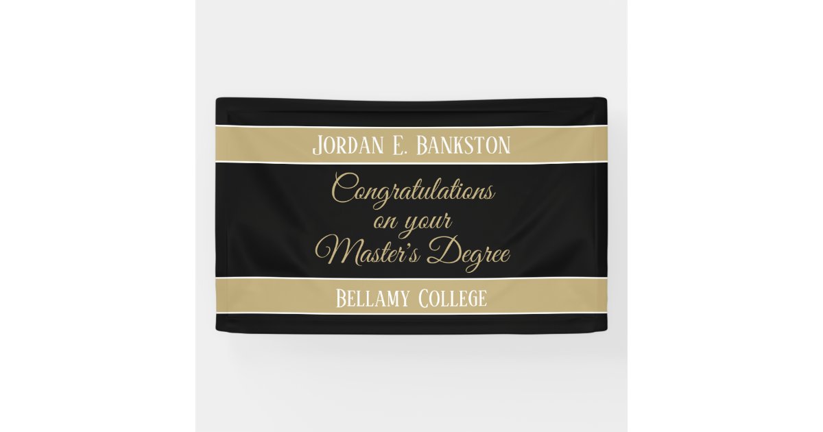 Congrats! Master's degree banner | Zazzle
