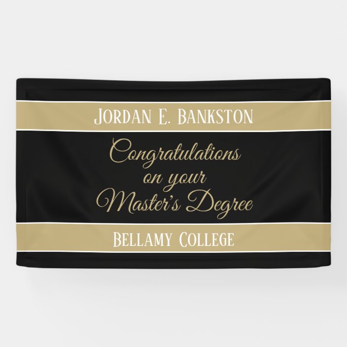 Congrats! Master's degree banner | Zazzle.com