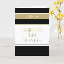 Congrats Master's degree Graduation card | Zazzle