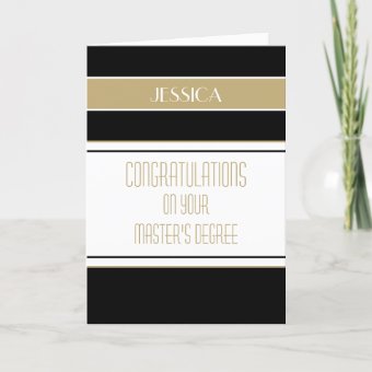 Congrats Master's degree Graduation card | Zazzle
