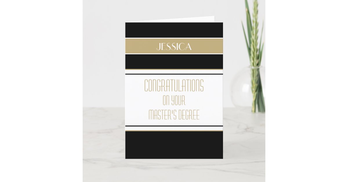Congrats Master's degree Graduation card | Zazzle