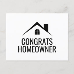 Congrats New Homeowner Real Estate Postcard | Zazzle