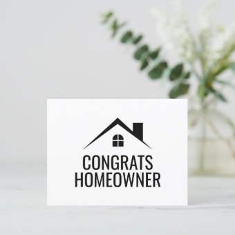 Congrats New Homeowner Real Estate Postcard | Zazzle