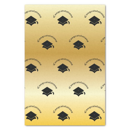 Congrats on Graduation Gold Tissue Paper | Zazzle.com