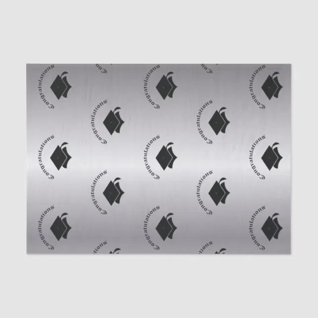 Congrats on Graduation Silver Tissue Paper | Zazzle