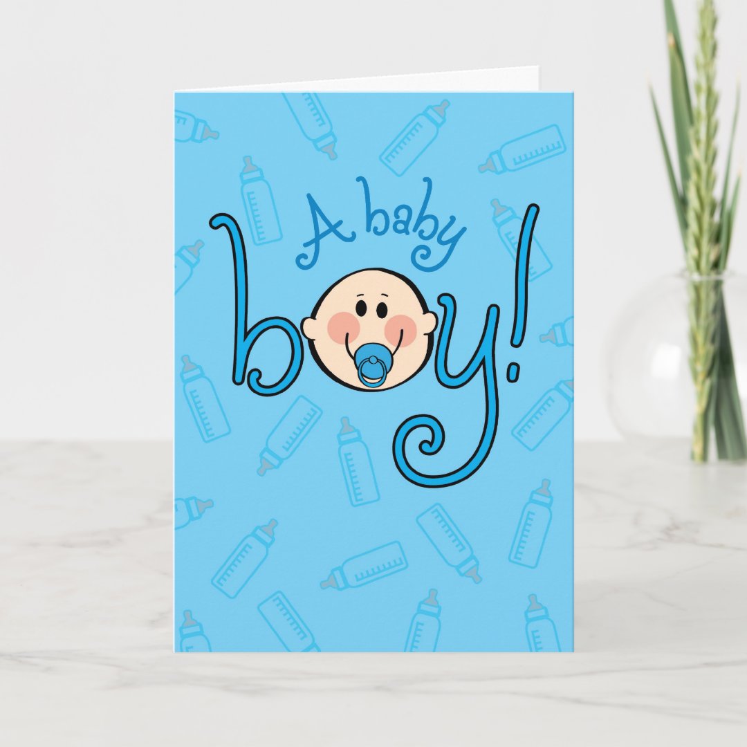 Congrats on your Baby Boy! Oh boy! Oh boy! Card | Zazzle