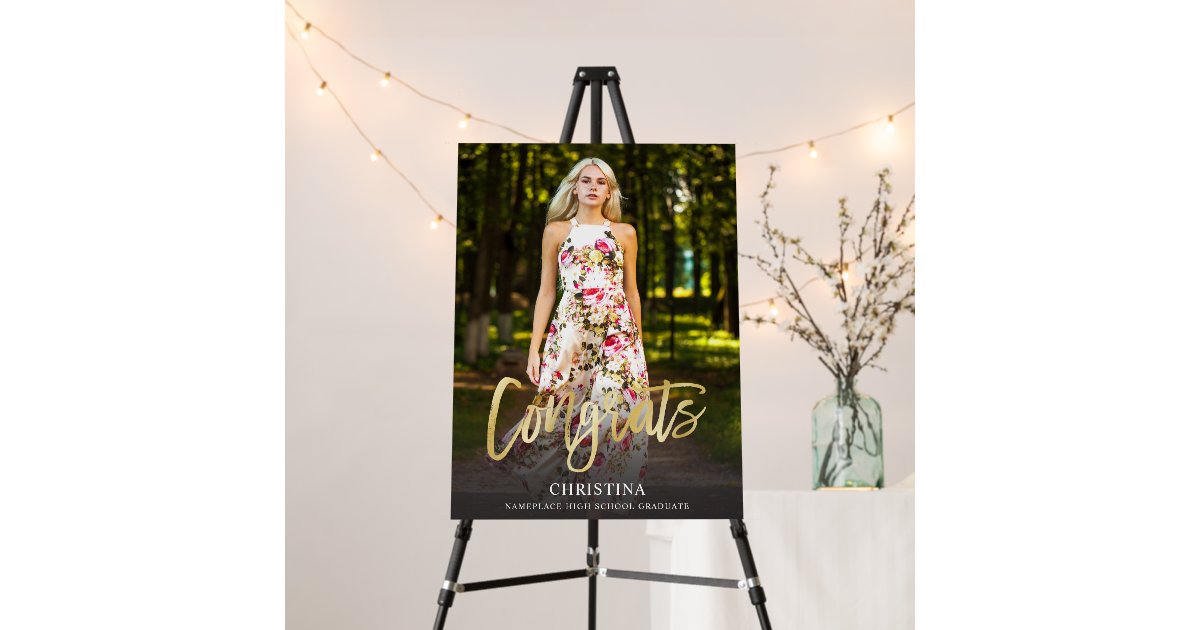 Congrats Photo Graduate Foam Board | Zazzle