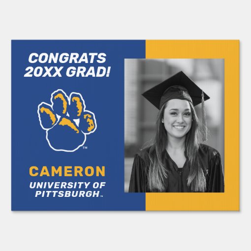 Congrats Pitt Panther Graduate - Photo Sign | Zazzle