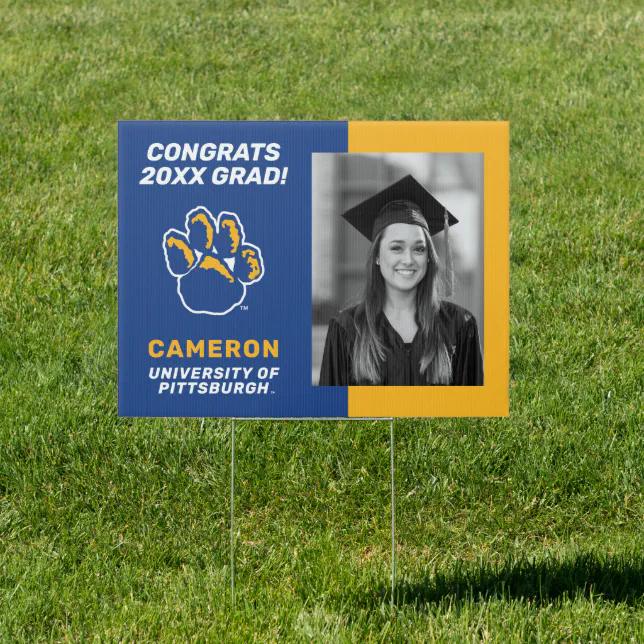 Congrats Pitt Panther Graduate - Photo Sign | Zazzle