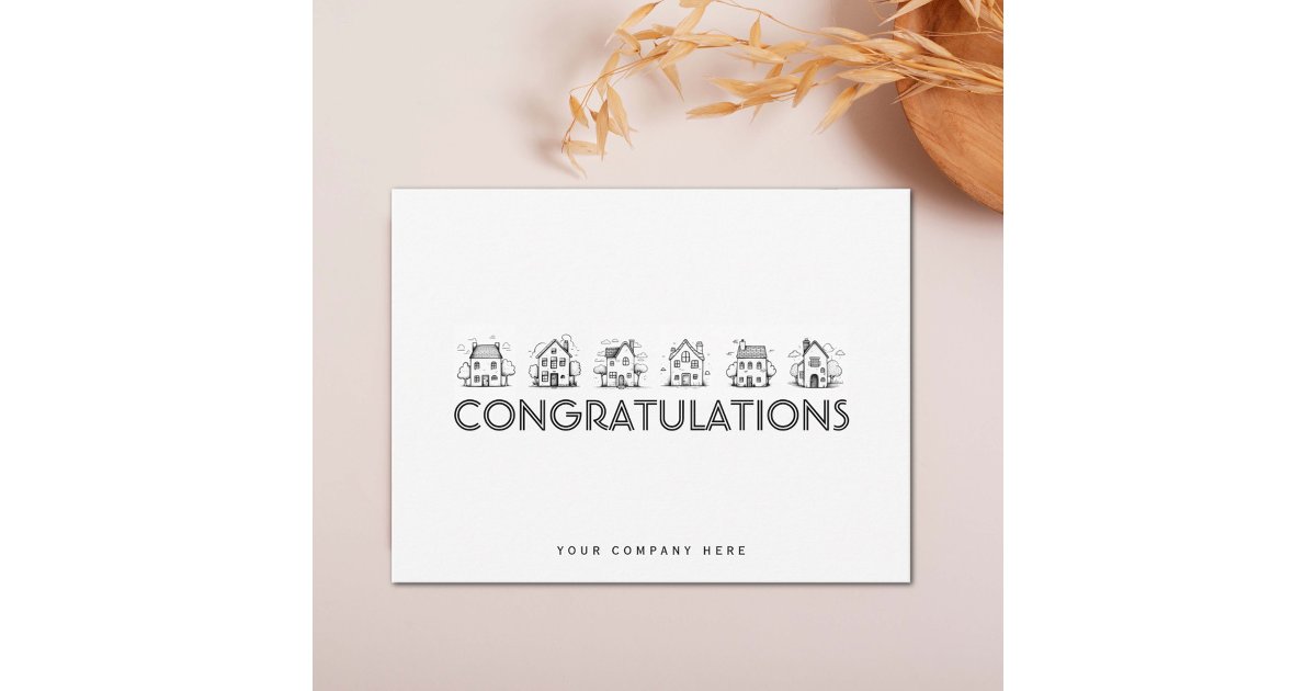 Congrats Real Estate New Homeowner Postcard | Zazzle