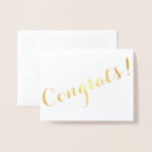 Congrats! Silver foil congratulations card | Zazzle.com
