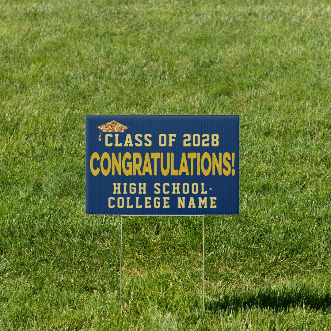 Congrats the Graduates Custom School Graduation Sign | Zazzle