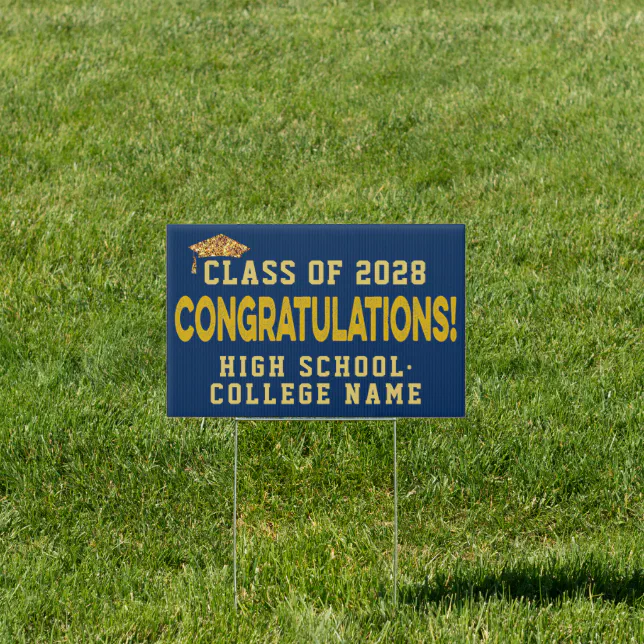 Congrats the Graduates Custom School Graduation Sign | Zazzle