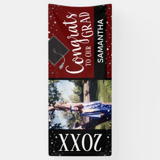 Congrats to Our Grad One Photo Any Year Banner | Zazzle