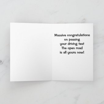 CONGRATS TO THE **NEW DRIVER** CARD | Zazzle