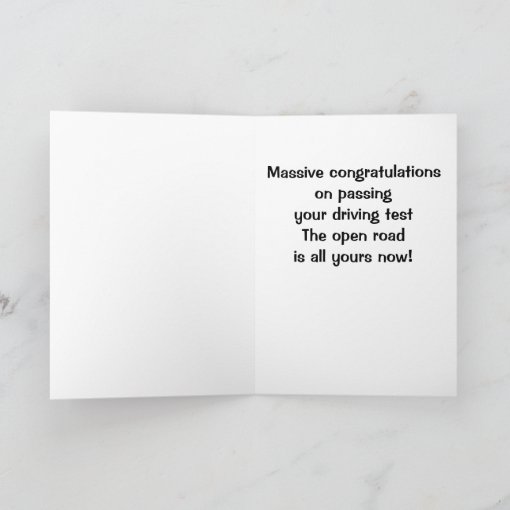 CONGRATS TO THE **NEW DRIVER** CARD | Zazzle