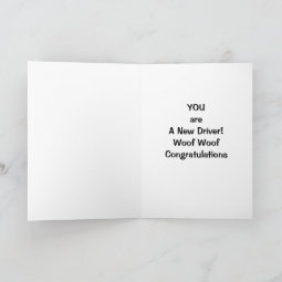 CONGRATS TO THE **NEW DRIVER** CARD | Zazzle