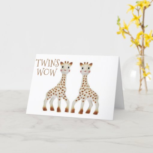 CONGRATS ""TWINS"" DOUBLE THE LOVE AND HAPPINESS CARD | Zazzle