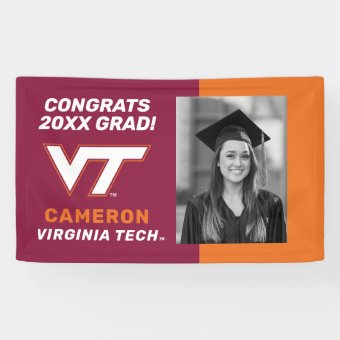 Congrats VT Virginia Tech Grad - Photo Banner | Zazzle