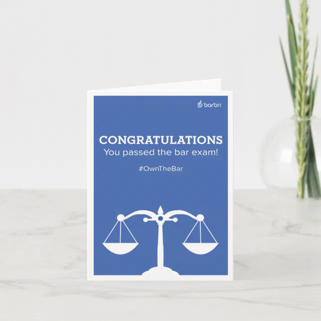 Congrats You Passed the Bar Exam Greeting Card | Zazzle
