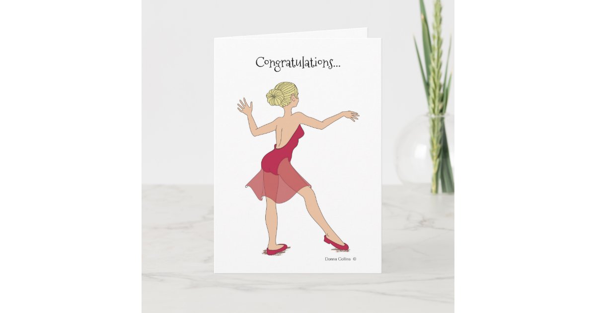 Congratulation Girl Dancing Card | Zazzle