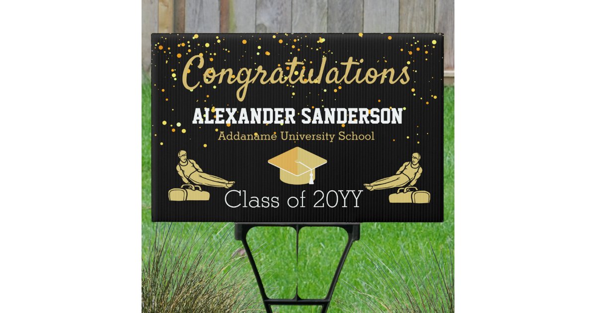 Congratulation Gymnast Graduation Sign | Zazzle
