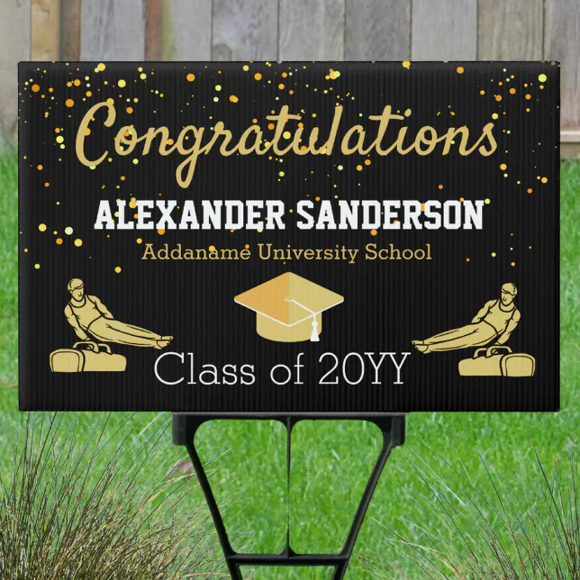 Congratulation Gymnast Graduation Sign | Zazzle