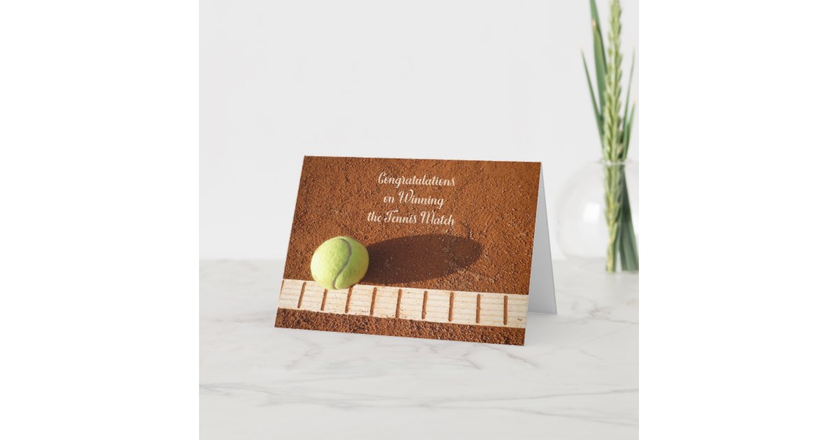 Congratulation on Tennis Match Win Card | Zazzle