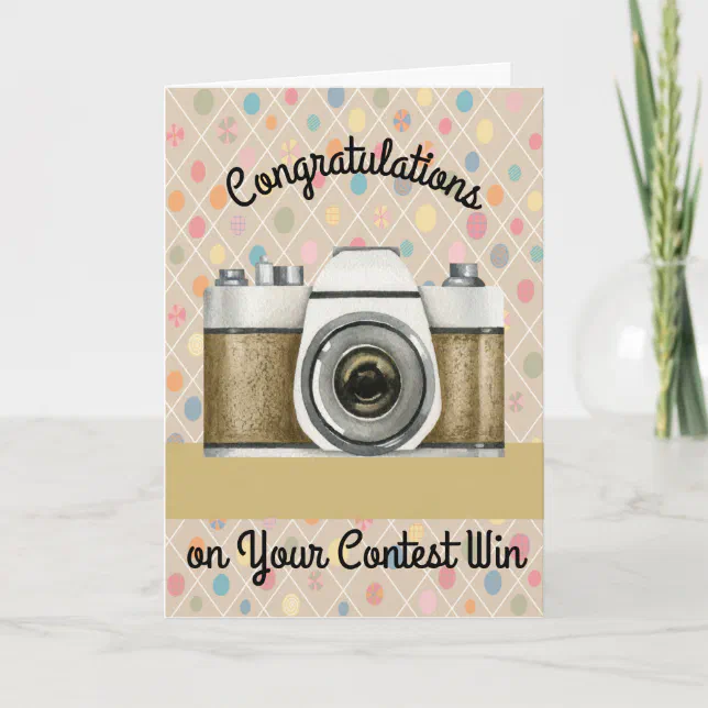 Congratulation to Photographers Contest Win Card | Zazzle
