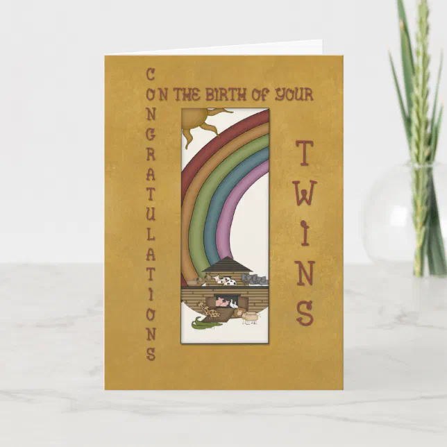 Congratulation Twins Card | Zazzle