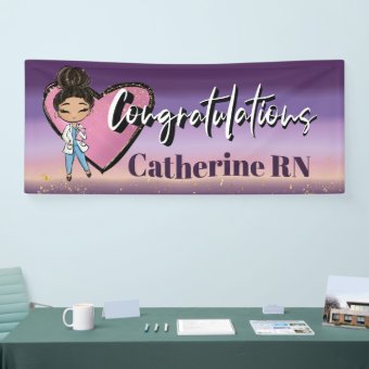 Congratulationis Nursing School Nurse Banner | Zazzle