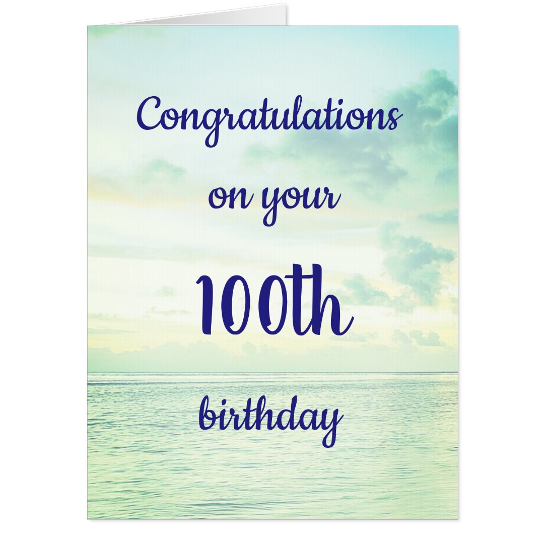 Congratulations 100th birthday card | Zazzle