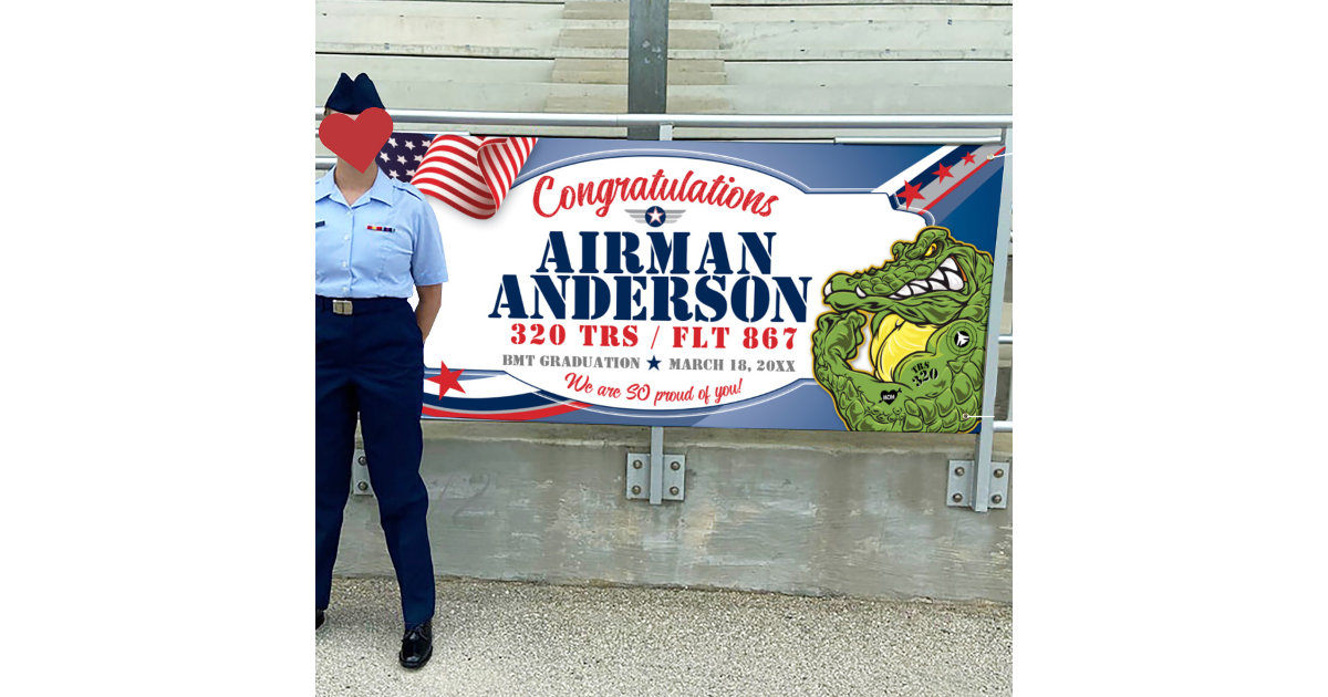 Congratulations 320 Gators Air Force Graduation Banner | Zazzle