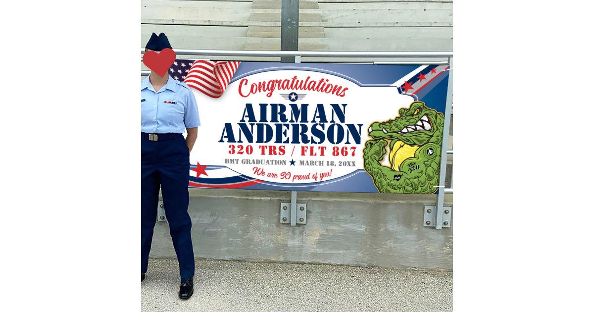 Congratulations 320 Gators Air Force Graduation Banner | Zazzle