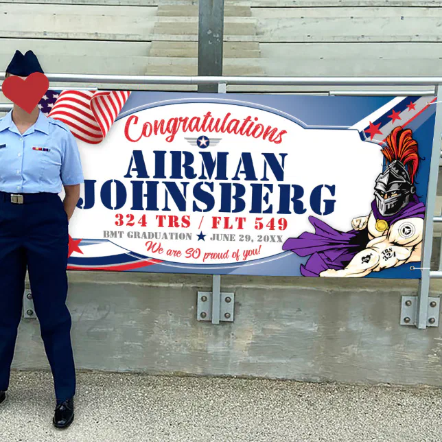 Congratulations 324 Knights AirForce Graduation Banner | Zazzle