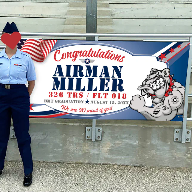 Congratulations 326 Bulldog AirForce Graduation Banner | Zazzle