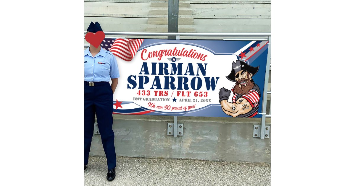 Congratulations 433 Raiders Air Force Graduation Banner | Zazzle