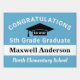 Congratulations 5th Grade Graduate Blue Graduation Sign | Zazzle