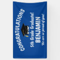 Congratulations 5th Grade Graduation Blue Banner | Zazzle