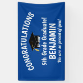 Congratulations 5th Grade Graduation Blue Banner | Zazzle