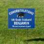 Congratulations 5th Grade Graduation Blue Yard Sign | Zazzle