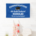 Congratulations 8th Grade Graduation Blue Banner | Zazzle